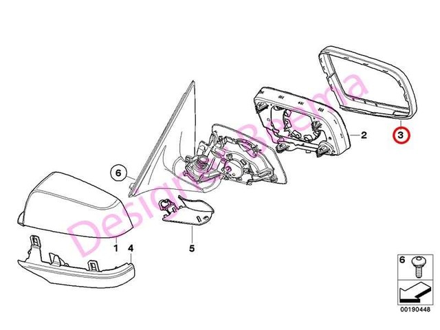 BMW Genuine Supporting Ring for Left Wing Mirror 51167266027 for sale ...
