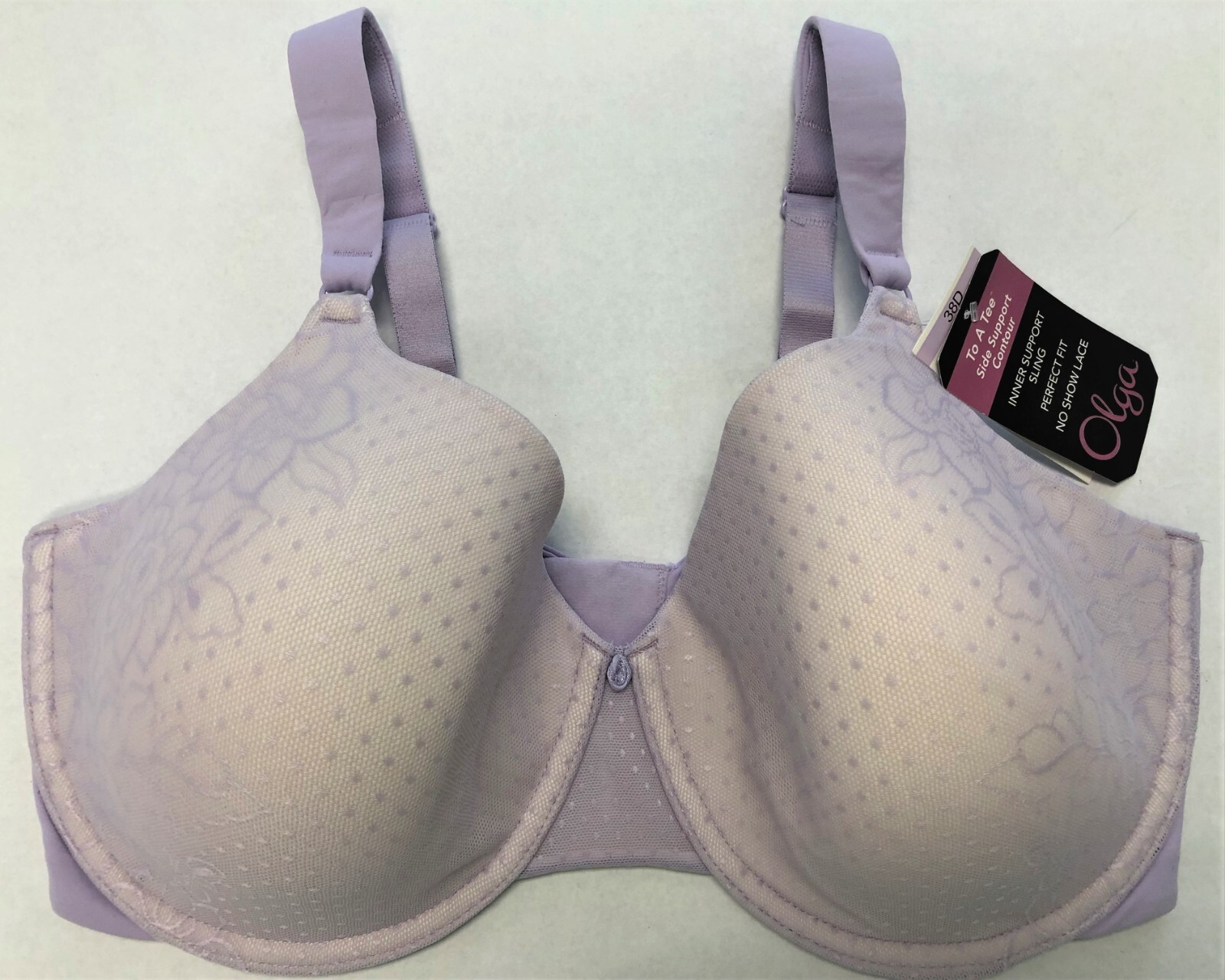 Olga Underwire Bra Lace Contour Side Support Inner Sling Comfort Straps ...