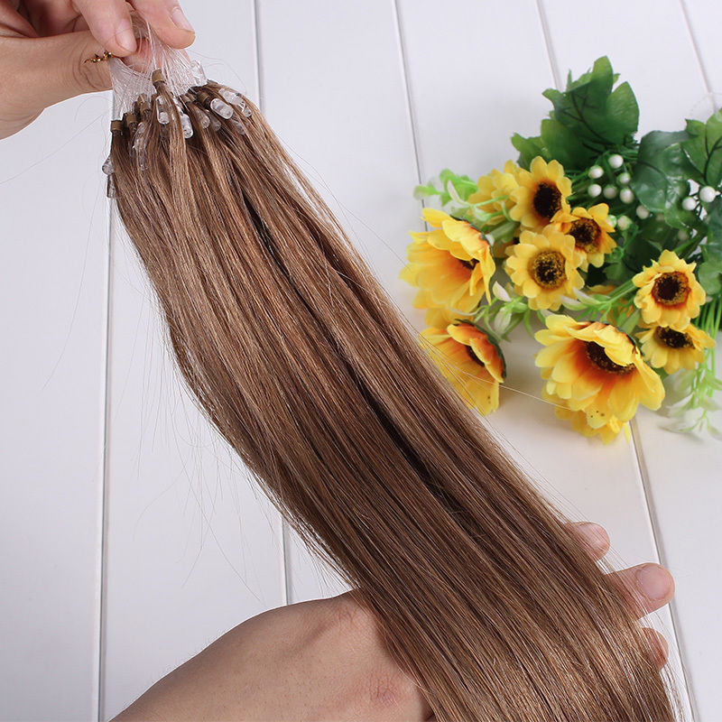 Loop Micro Ring Hair Extensions Micro Beads Links Real Human Hair ...