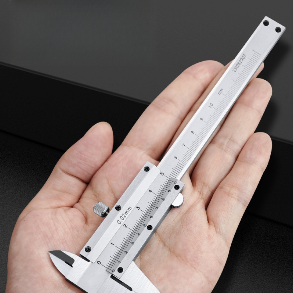 100mm Metal Vernier Caliper with Depth Gauge for Precise Thickness and ...