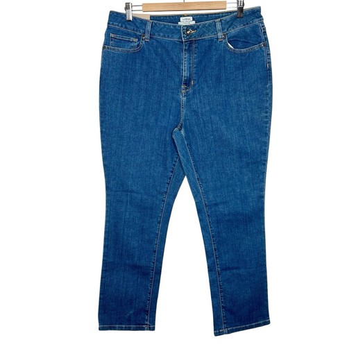 LL Bean Womens Classic Fit Jeans Size 16P Petite Mid Rise Stretch ...