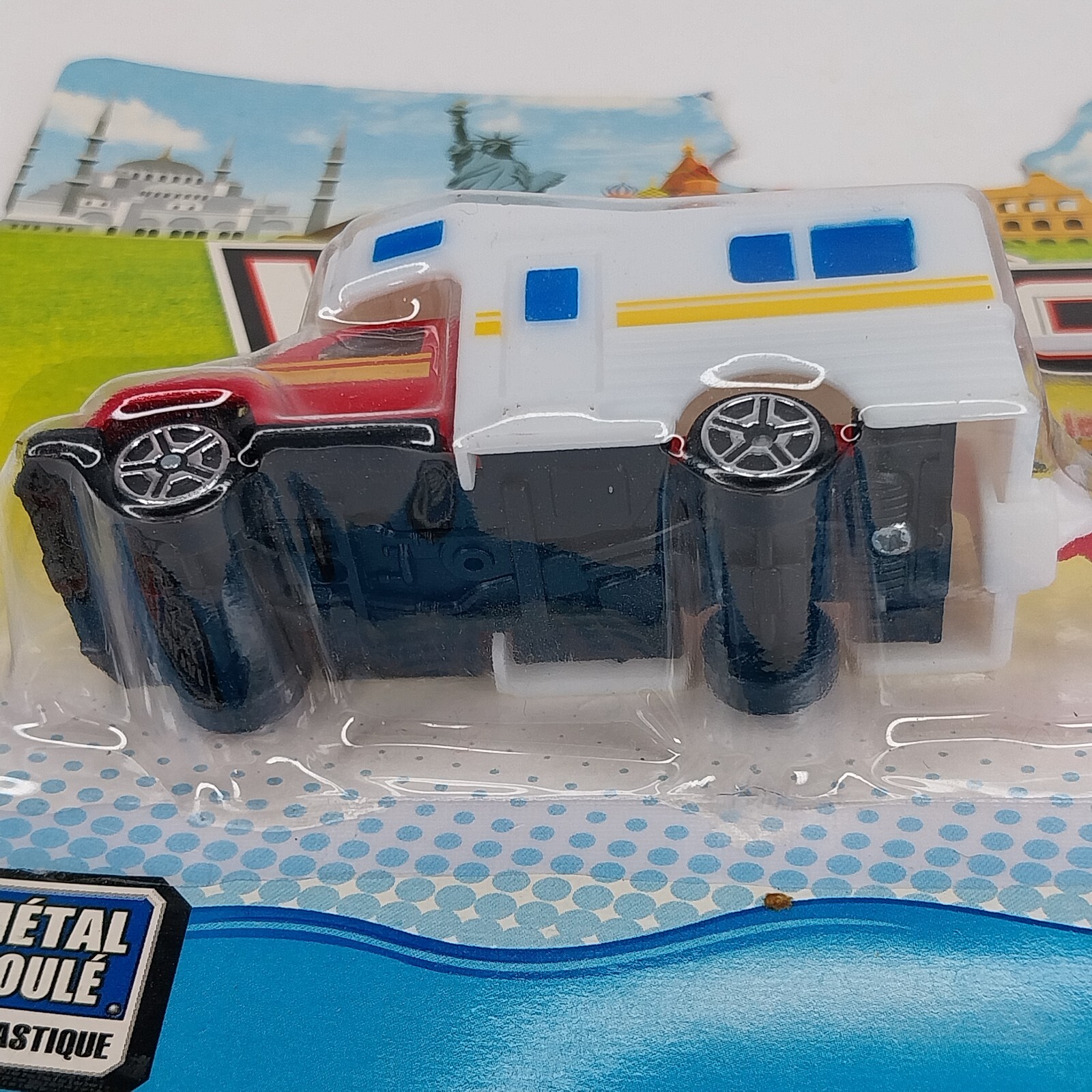 Mini Toy Class C Camper Motorhome RV Pulling Travel Trailer Vacation ...