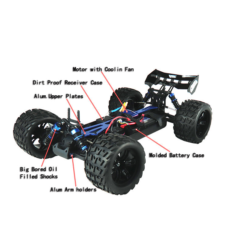 VRX RACING RH818P Cobra High Speed RC Truggy 4WD Brushless RTR 70KM/H W ...