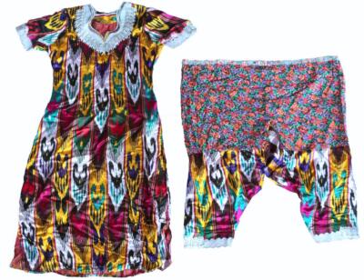 SET 2 in 1 UZBEK TRADITIONAL SILK "HAN-ATLAS" WOMEN'S DRESS - PANTS | eBay