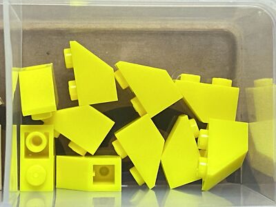 LEGO Parts - Neon Yellow Slope Inverted 45 2 x 1 - No 3665 - QTY 10 | eBay