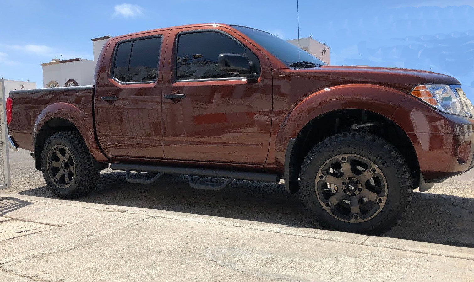 2005-2025 Nissan Frontier Crew Cab Side Steps Hoop Rails Running Boards ...