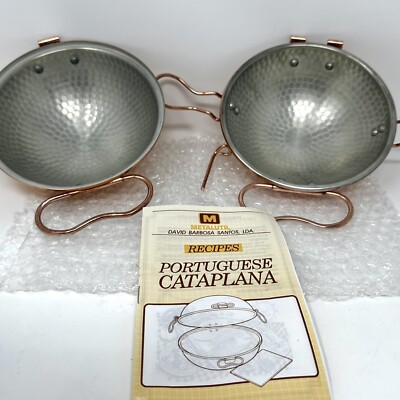 Metalutil CATAPLANA Seafood Steamer Pot Hammered Copper Portugal 6.5 ...