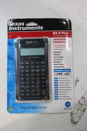 Texas Instruments BA II Plus Professional Advanced Financial Calculator ...