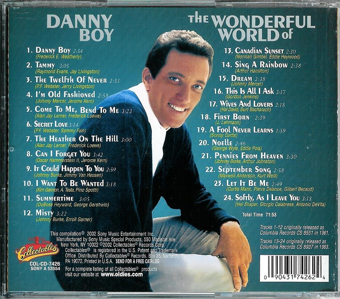 ANDY WILLIAMS " Danny Boy / The wonderful world of..." 2on1 CD ...