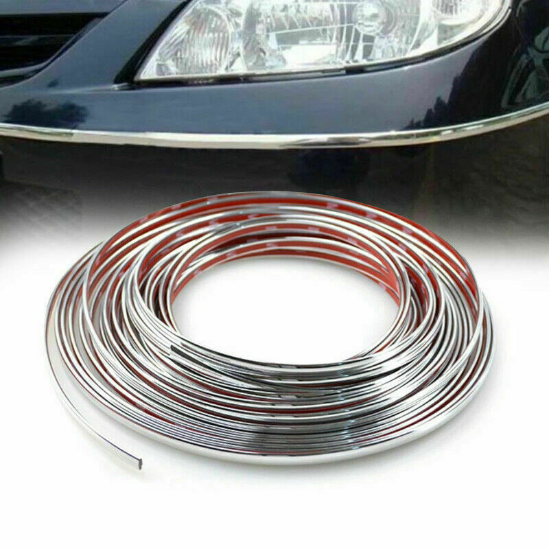 2Mx6mm Universal Chrome Molding Trim Car Door Body Guard Scratch ...