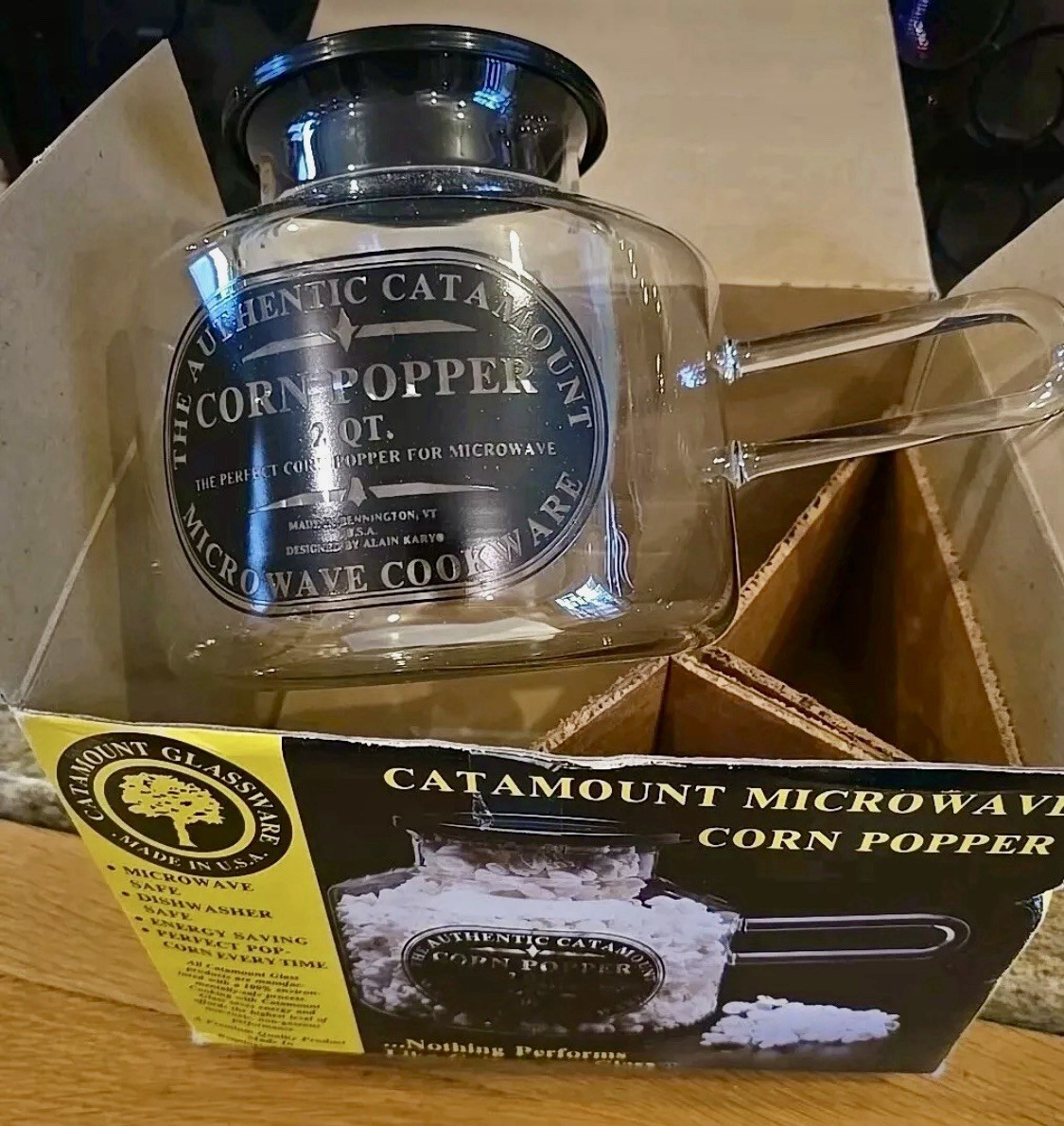 The Authentic Catamount Microwave Corn Popper 2 QT | eBay