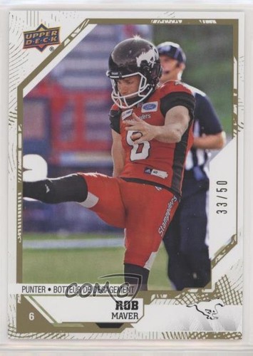 2019 Upper Deck CFL Gold /50 Rob Maver #1 | eBay