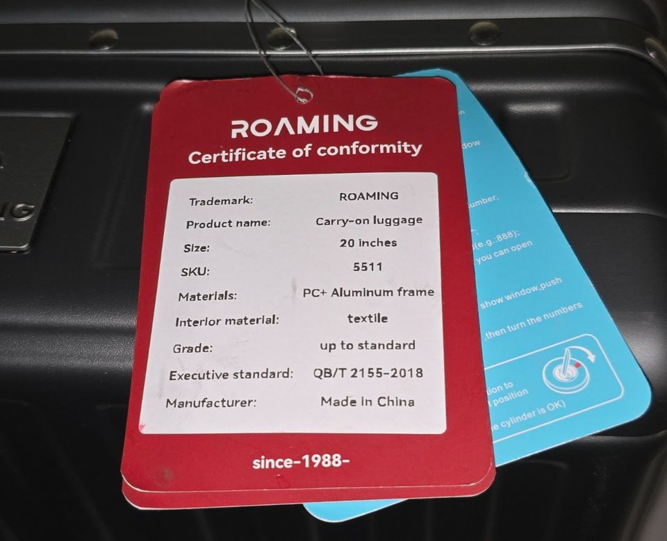 ROAMING 20" Zipperless Polycarbonate / Aluminum Frame Carry-On Spinner Luggage | eBay