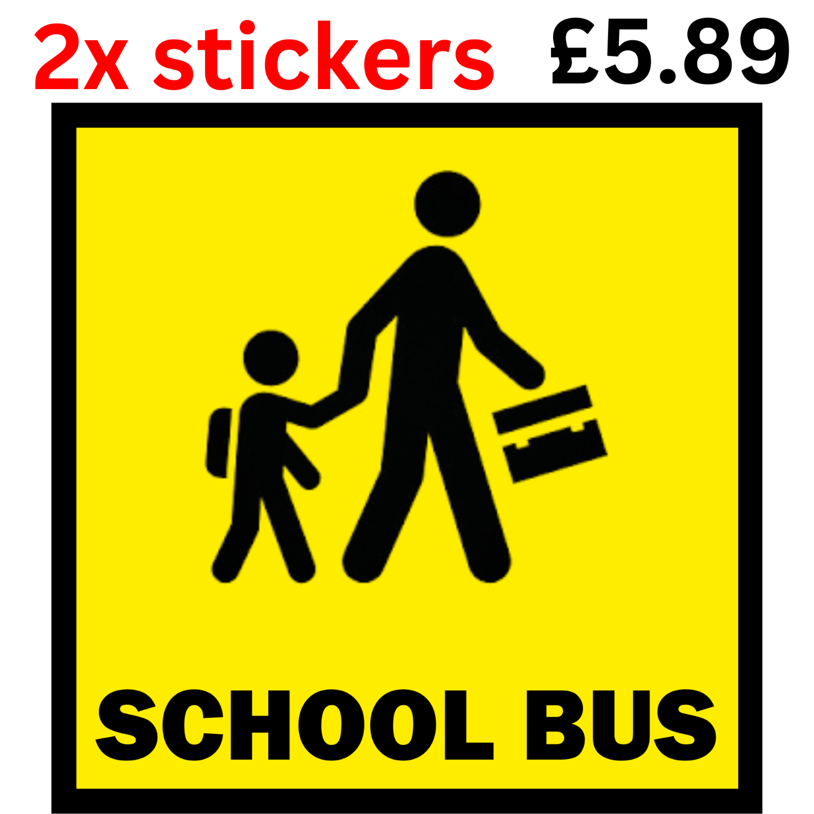 2x school bus signs/stickers for minibus buses,coaches,school contracts ...