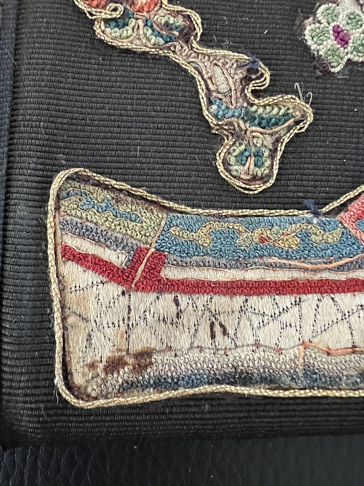 Antique Anton Moritz Chinese Blind Stitch Hand Embroi… - Gem