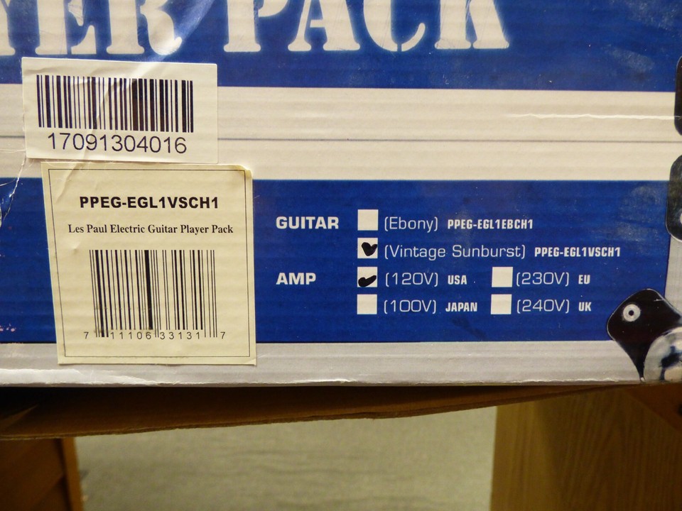 Epiphone PPEG-EGL1VSCH1 Les Paul Model Player Pack *BRAND NEW* FREE ...