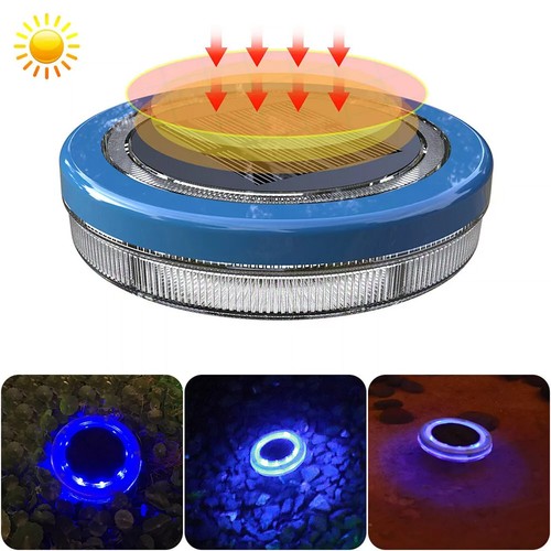 2Pack Outdoor Solar Swimming Pool Floating Blue Light Garden Pond Pool ...
