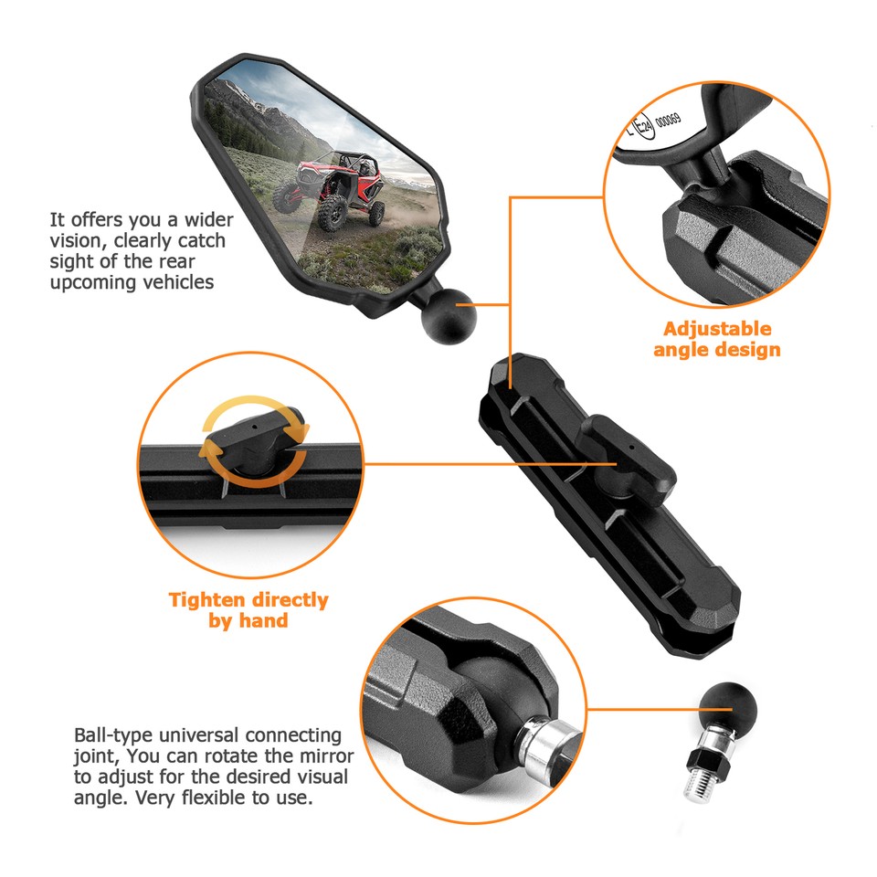 Motorcycle Rearview Mirror Set 10mm 8mm Mount For KTM 390 1290 790 890 ...