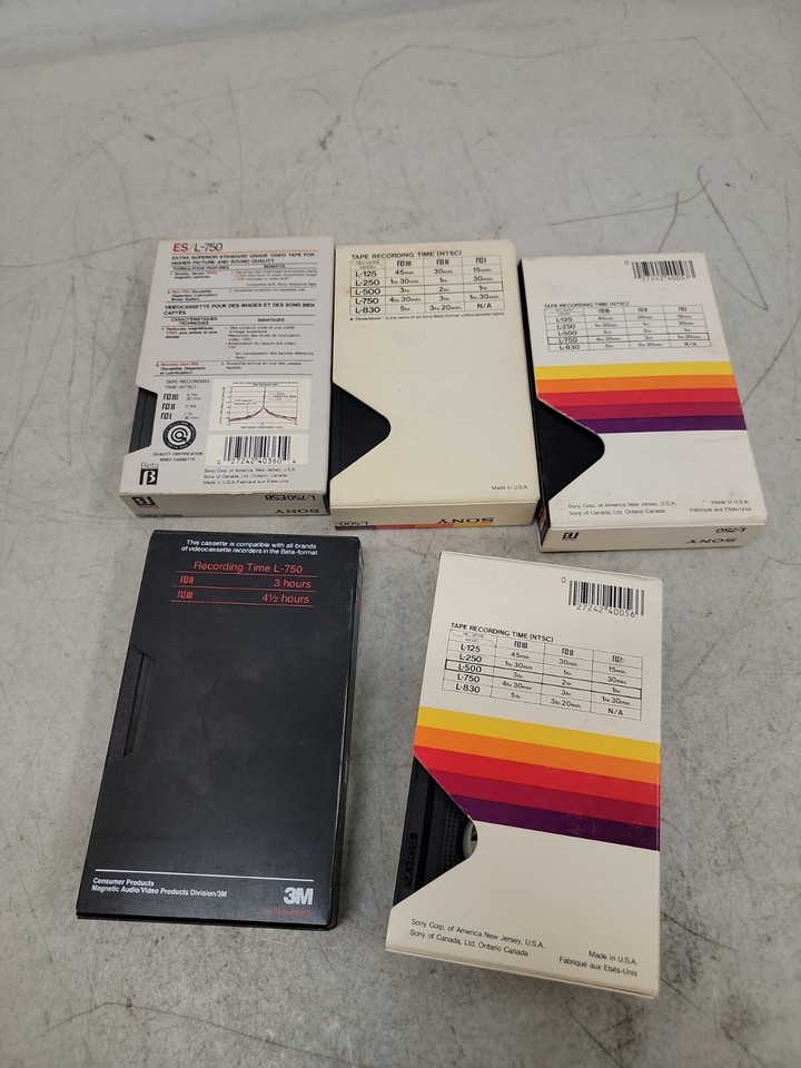 Sony Dynamicron L-500 Video Cassette Tapes etc lot used | eBay