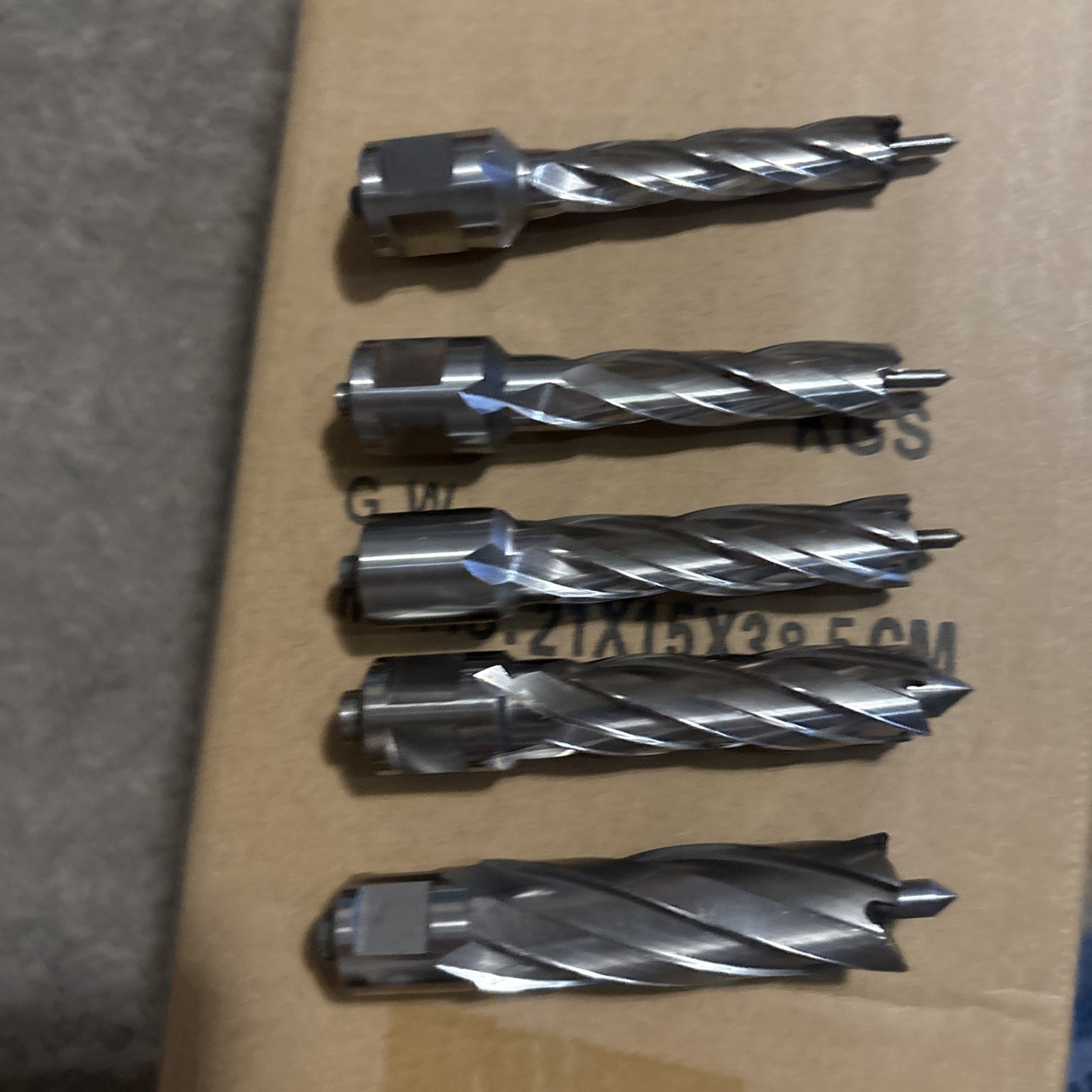 Hougen Annular Cutters Lot Of 5 With Center Pins Included | eBay
