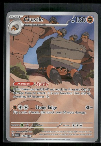 Crustle 130/086 Illustration Rare - S&V Black Bolt - Pokémon TCG IR NM ...