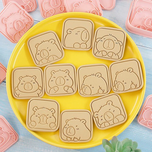 10pcs Cartoon Capybara Shaped Cookie Cutter Fondant Biscuit Mold Cake ...
