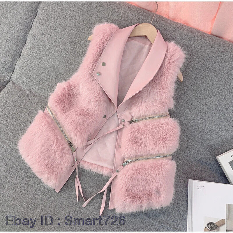 Fashion Women Fluffy Faux Fur Jacket Warm Sleeveless Loose Waistcoat ...