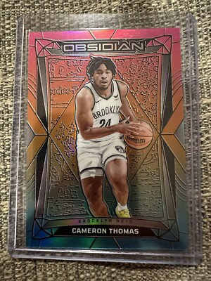 2023-24 Panini Obsidian Cameron Thomas #181 Neon Flood Electric Etch ...
