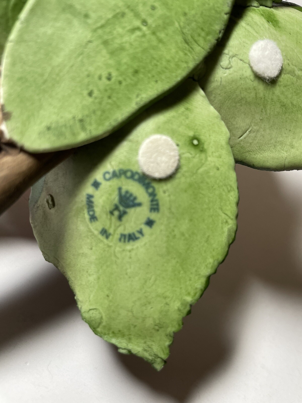 Capodimonte Orchid Figurine Porcelain Large Pink and Yellow Crown N ...