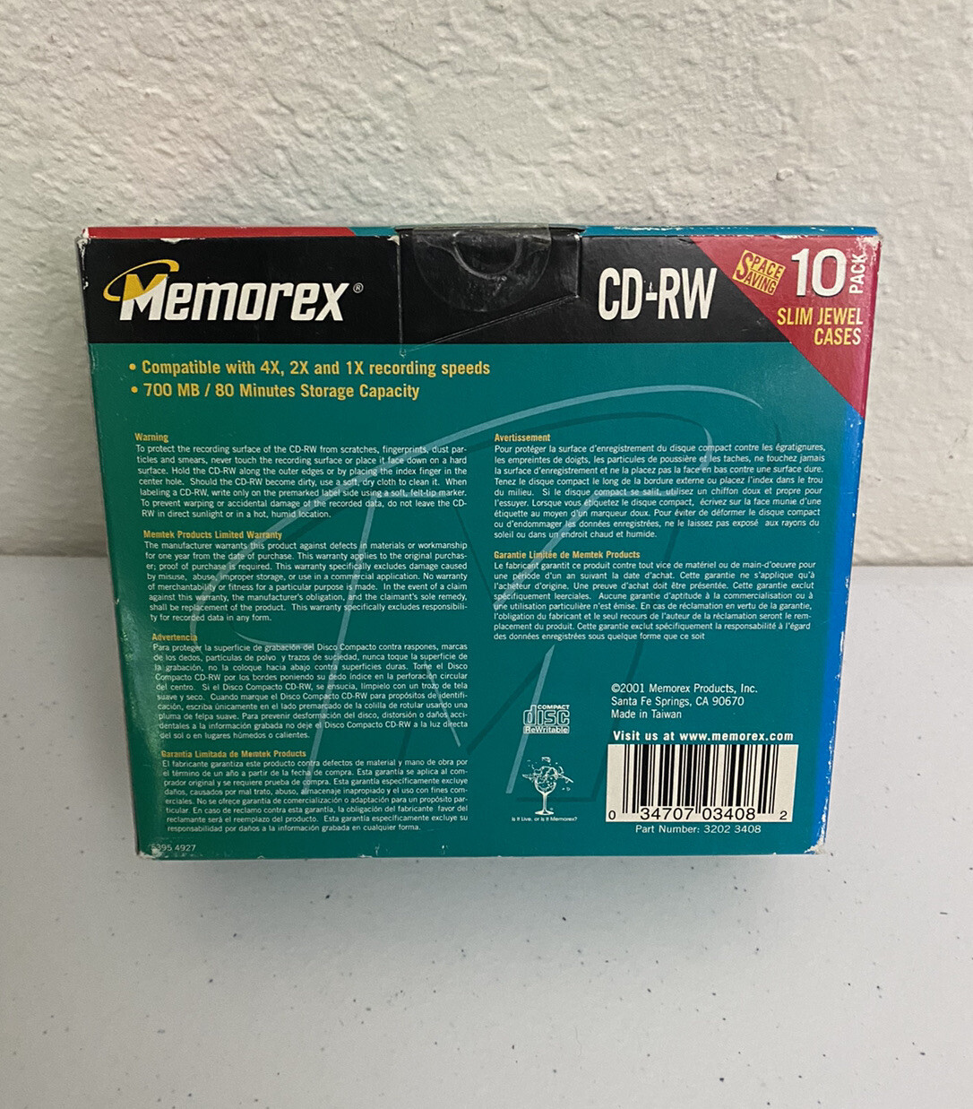 CD-RW Discs Memorex Package 10 Pack 700 MB NEW (rewriteable) | eBay
