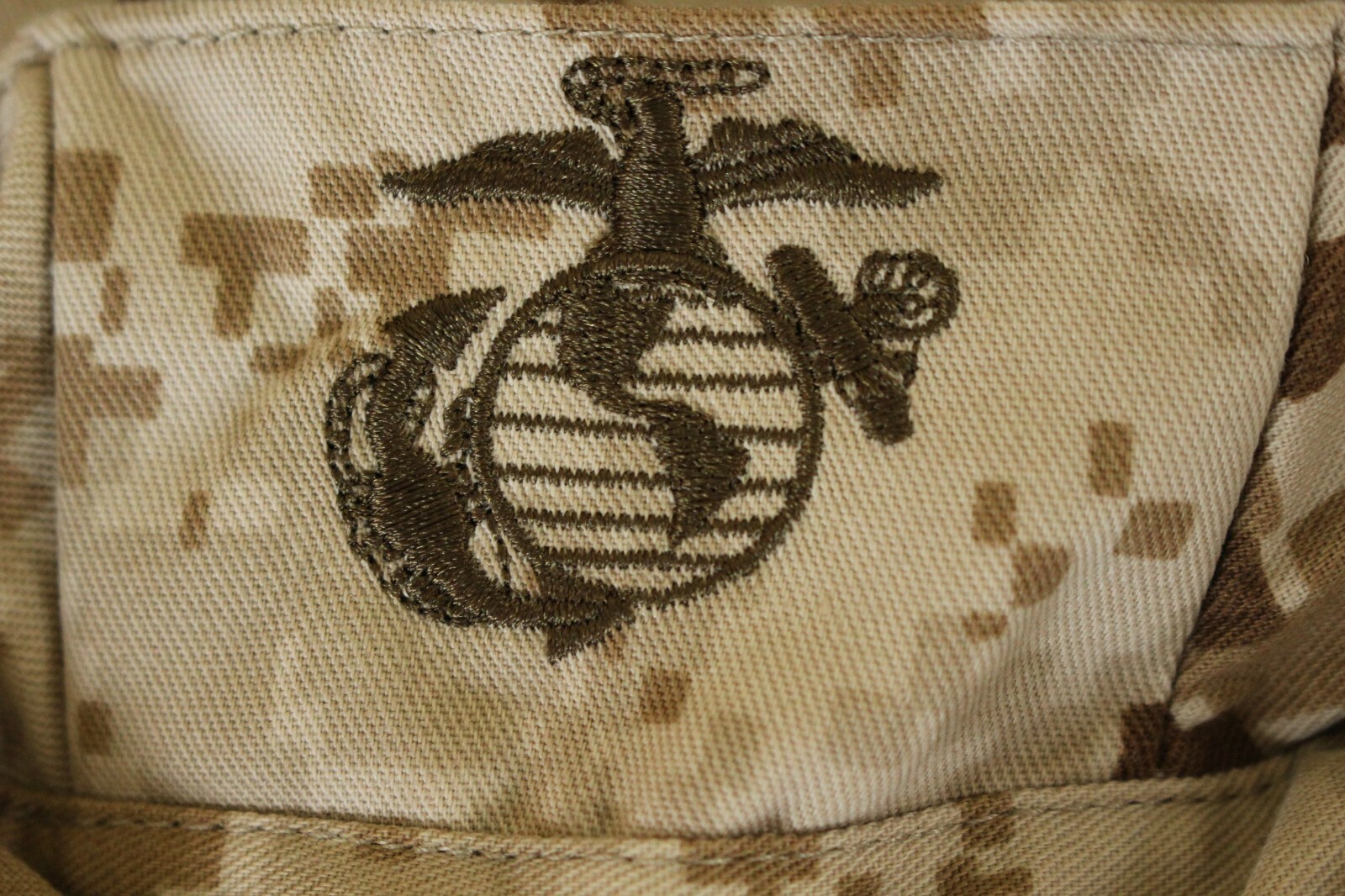 USMC USN FLEET MARINE CORPS DESERT TAN MARPAT CAMO 8 POINT COVER HAT ...