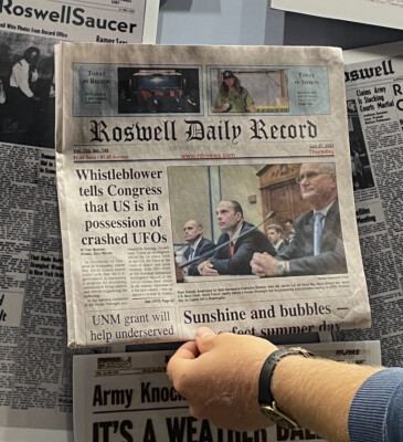 Historic Newspaper! Roswell (NM) Daily Record, Headline: UFO ...