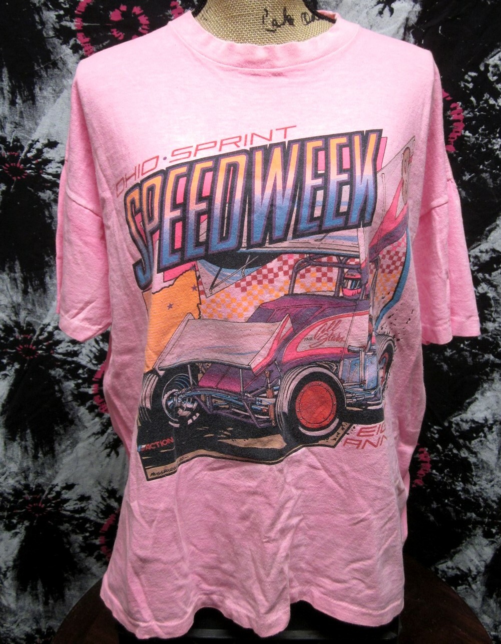 OHIO SPRINT SPEEDWEEK pink XL racing T shirt World of Outlaws tee ...