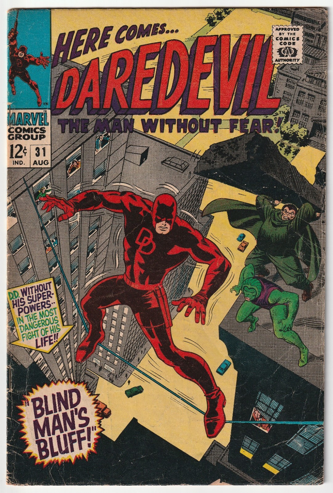 Daredevil number 31, August 1967, Marvel Comics | eBay