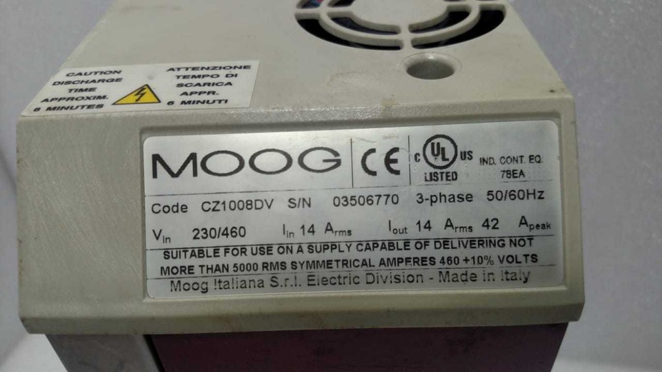 MOOG CZ1008DV Servo Drive DS2000 3-Phase 50/60Hz | eBay