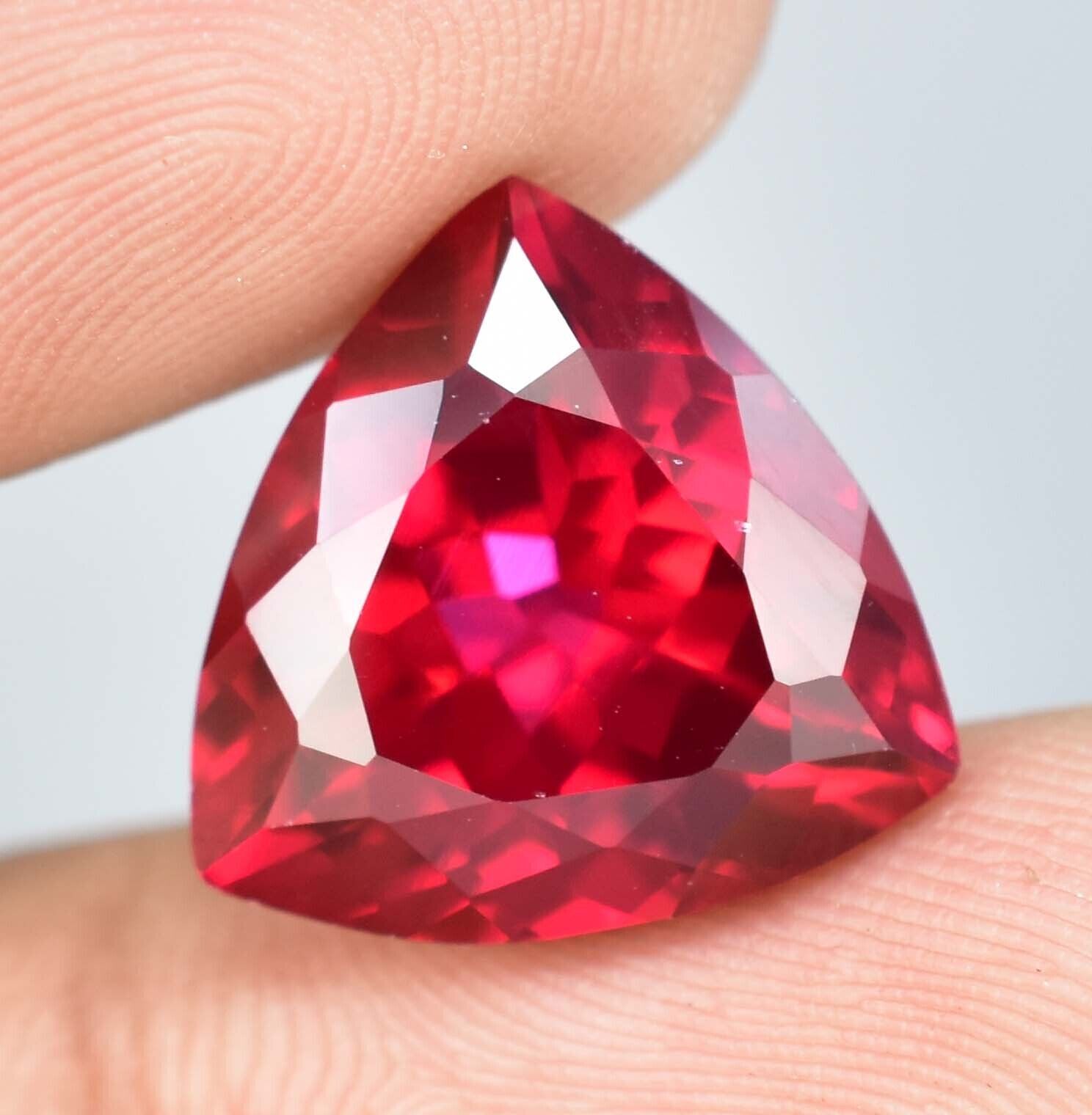 Natural Mozambique Blood Red Ruby Trillion Cut Loose Gemstone GIT ...