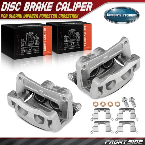 Pair Front Brake Calipers w/ Bracket for Subaru Forester 2019 Impreza ...