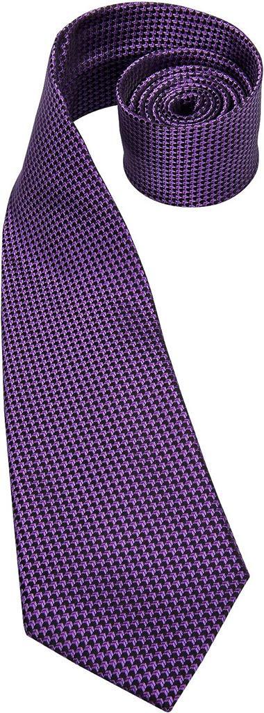 Men's Hi-Tie Purple Black Tie Set Pocket square and cufflinks matching ...