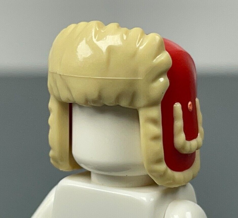 LEGO Minifigure Headgear Red & Tan Ushanka Cap Snow Winter Hat (x1) | eBay