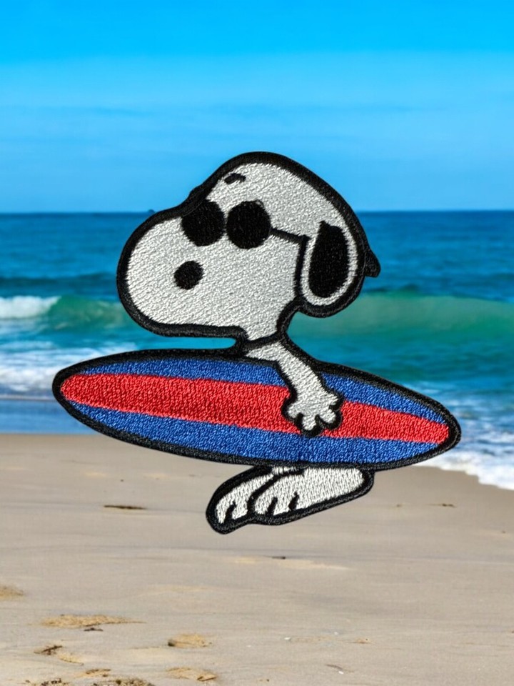 SNOOPY WITH SURFBOARD, Multi Sizes and backing choices | eBay