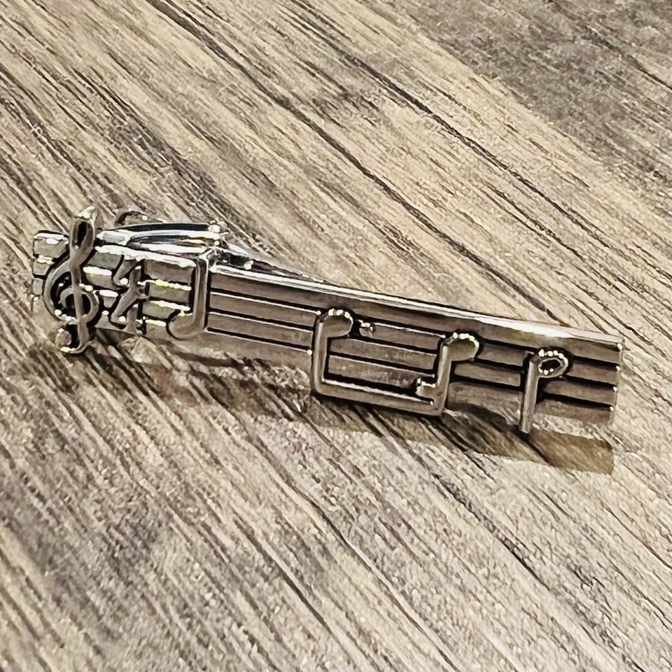 Music Note Tie Clip Musical Theme Tie Bar Men Daily Wear Music Lover ...