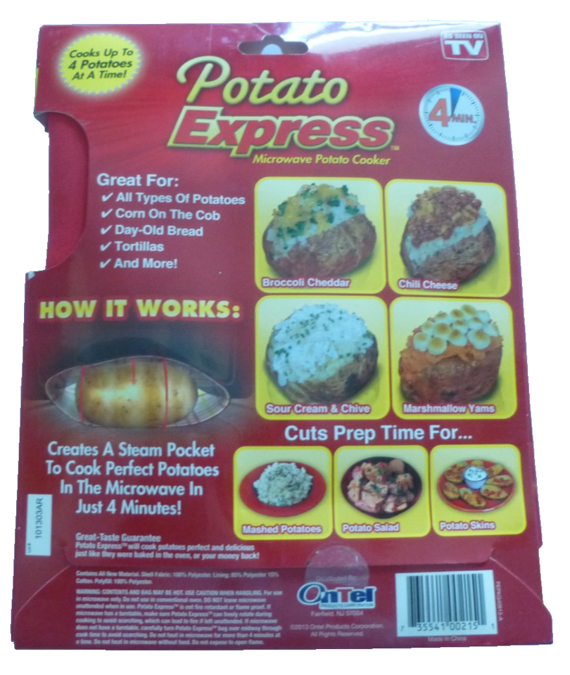 Potato Express Microwave Potato Cooker As Seen On TV NEW | eBay