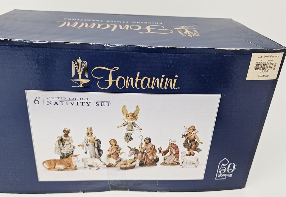 Fontanini Roman 11 piece 6" Limited Edition Nativity Set with Box ...