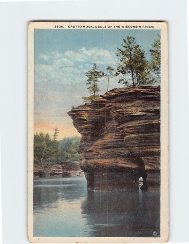 Postcard Grotto Rock Dells of the Wisconsin River USA North America | eBay