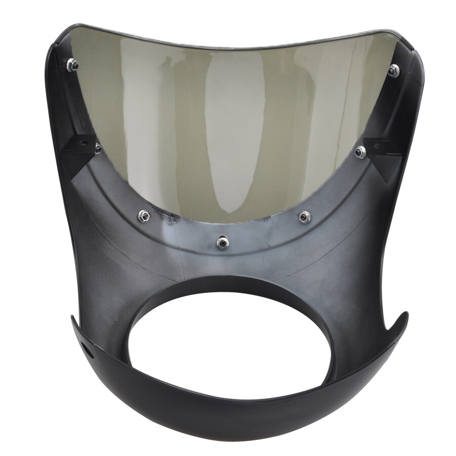 Universal 7" Round Headlight Fairing Windshield Screen Cover Fit For ...