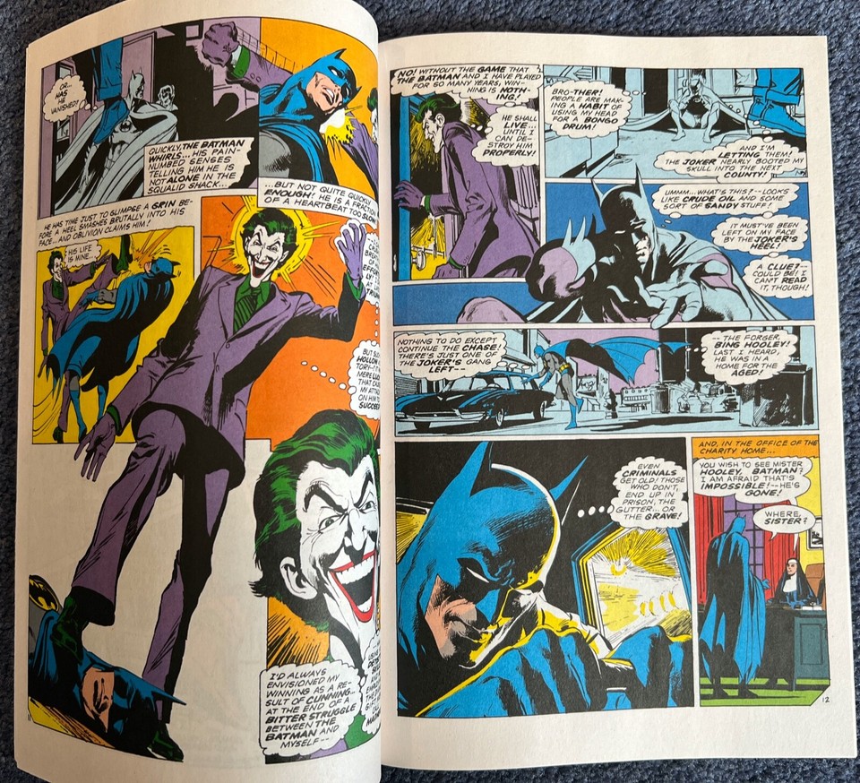 BATMAN #251~NEAL ADAMS SIGNED & SKETCH~DC COMICS~1973 REPRINT~THE JOKER ...