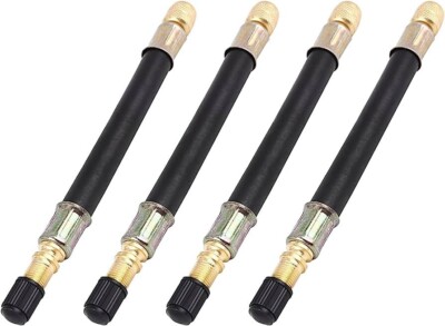 4 Flexible Rubber Tubeless Tyre Valve Extensions 210MM | eBay