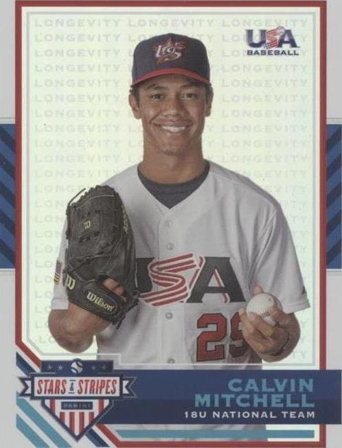 2017 Panini USA Baseball Stars & Stripes - Calvin Mitchell #44 ...