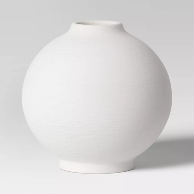 Ceramic Round Textured Vase White - Threshold™ | eBay