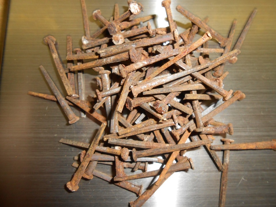 ANTIQUE WROUGHT IRON SQUARE CUT NAILS 3D | eBay